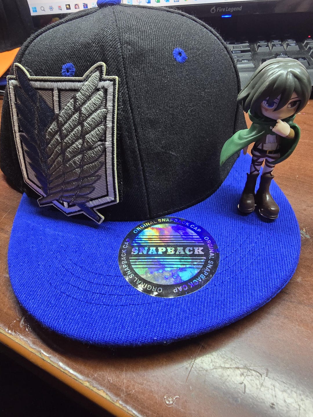 Mikasa Ackerman - Snapback Hat - Anime - Removable Figurine - Attack on ...