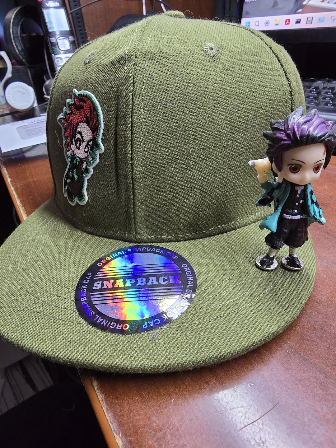 Tanjiro - Demon Slayer - Anime - Snapback Hat - Removable Figurine - Etsy