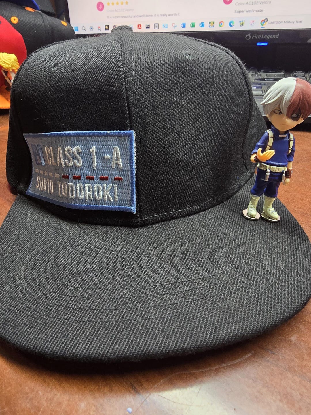 Todoroki - MHA - Snapback Hat - Anime - Removable Figurine!!! - Etsy