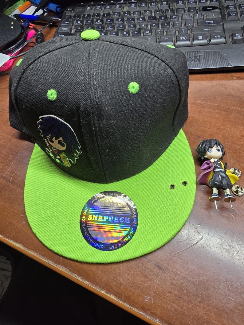 Tomioka - Demon Slayer - Anime - Snapback Hat - Removable Figurine - Etsy