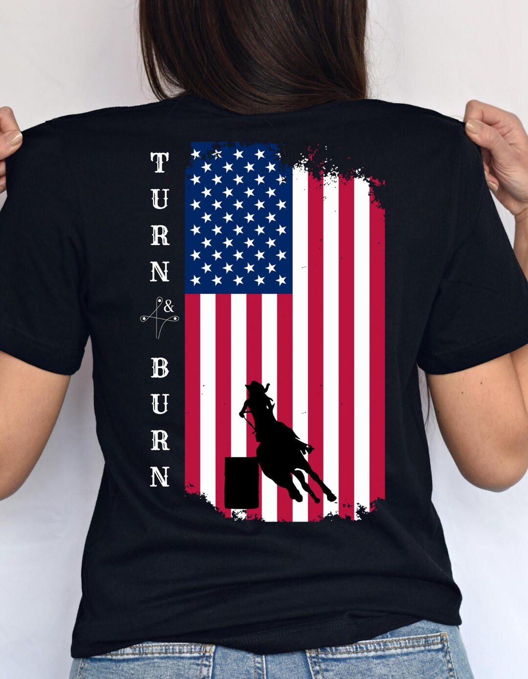 Turn and Burn Barrel Racing T-shirt, Gift for Barrel Racer, NFR Apparel ...