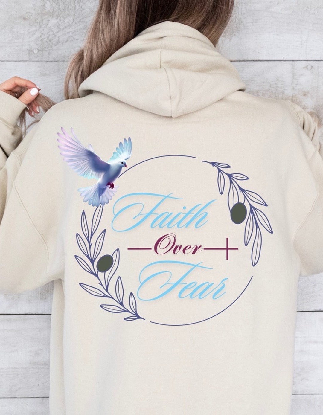Faith Over Fear Hoodie, Bible Verse Hoodie for Women, Gift for ...