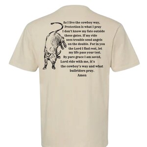 Bull Rider’s Prayer Rodeo T-shirt, Cowboy Gift, Men’s Western Shirt ...