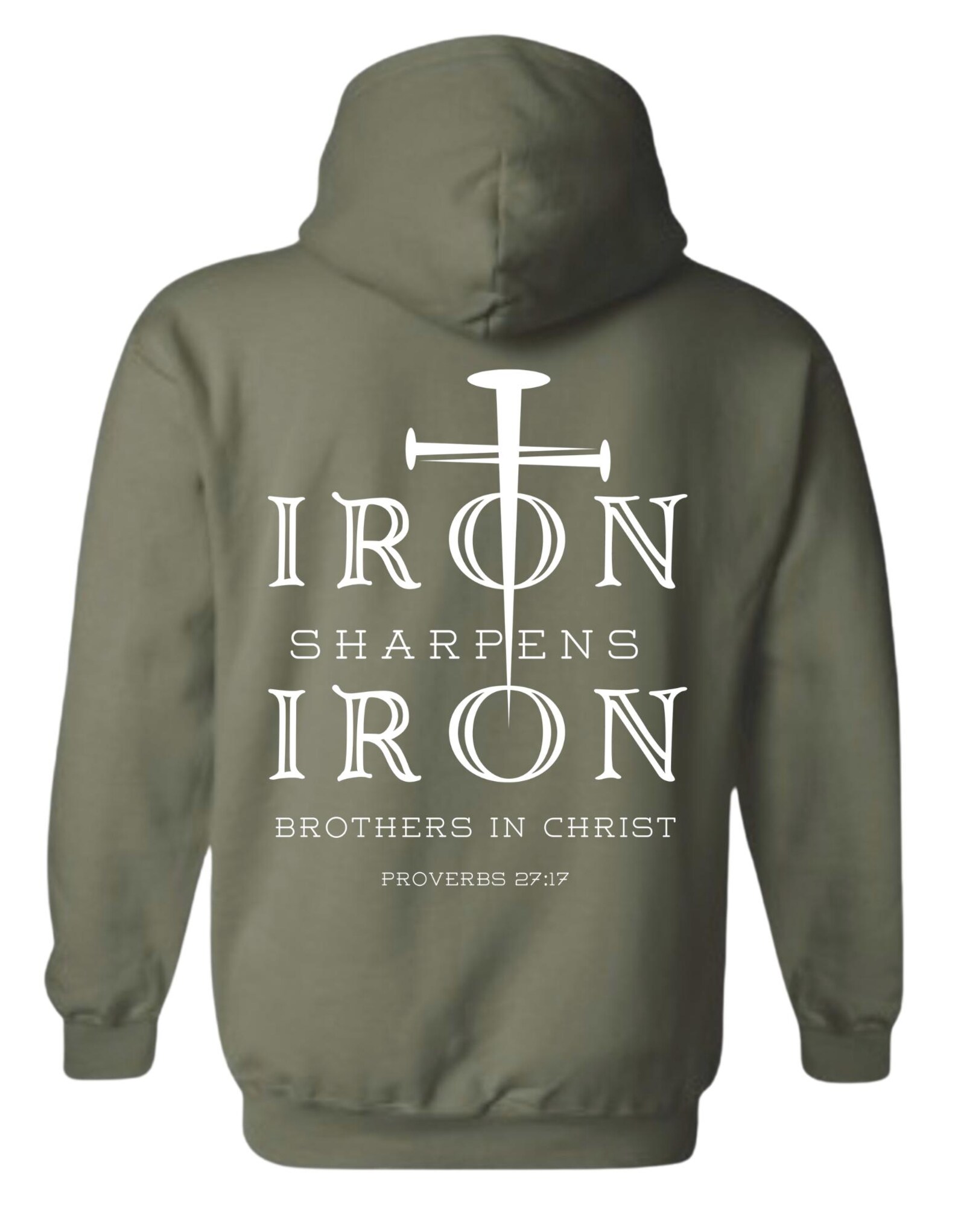 Men’s Iron Sharpens Iron Hoodie, Proverbs 27:17, Christian Hoodie, Gift ...
