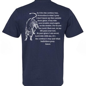 Bull Rider’s Prayer Rodeo T-shirt, Cowboy Gift, Men’s Western Shirt ...