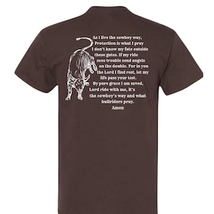 Bull Rider’s Prayer Rodeo T-shirt, Cowboy Gift, Men’s Western Shirt ...