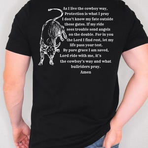 Bull Rider’s Prayer Rodeo T-shirt, Cowboy Gift, Men’s Western Shirt ...