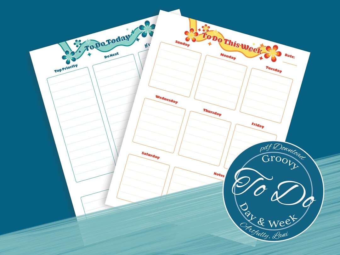 Printable To-do List Stationery Bundle Daily and Weekly - Etsy