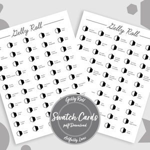 Printable Gelly Roll Swatch Card Art Supplies Bundle | 100 Colors ...
