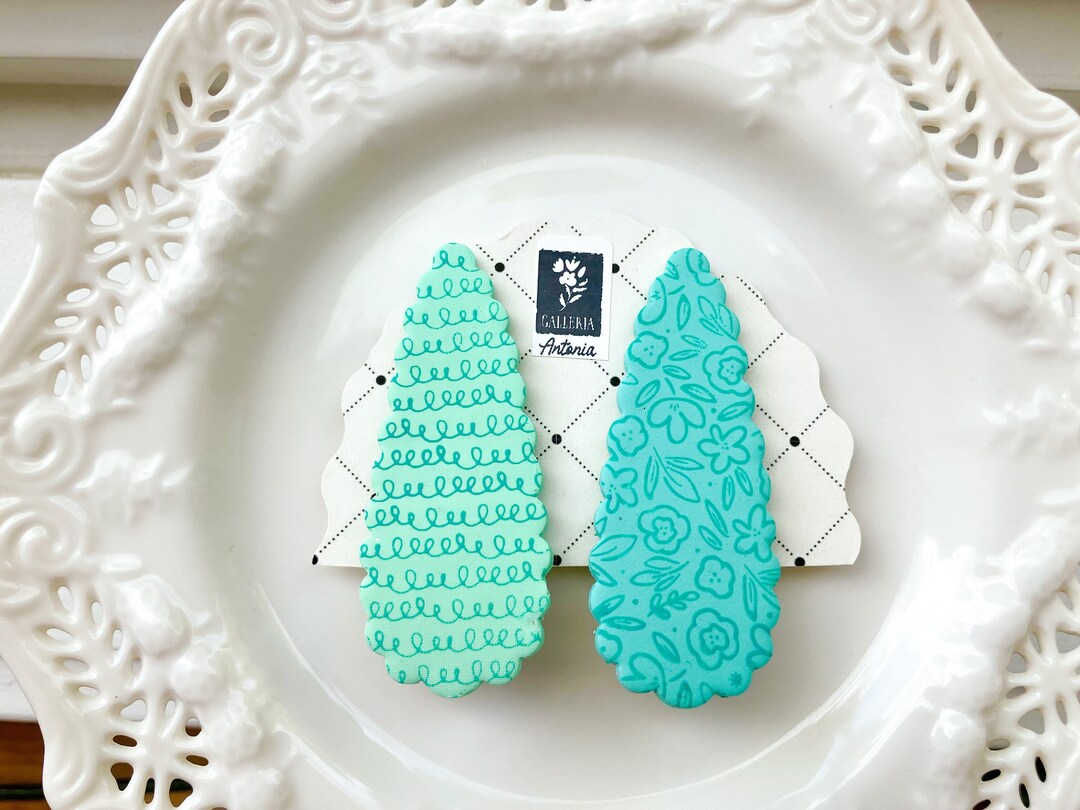 Turquoise Hair Clips Daisy Flower Hair Clip Metal Alligator Hair Clip ...