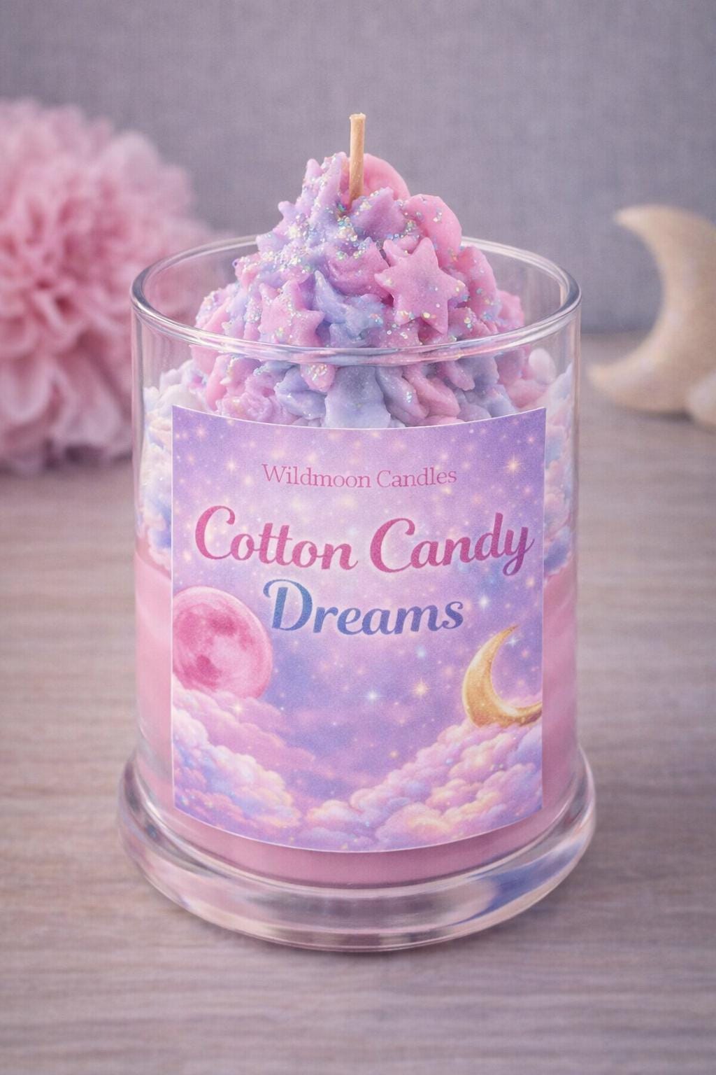 Cotton Candy Dreams Candle, Space Theme, Vegan Gift - Etsy