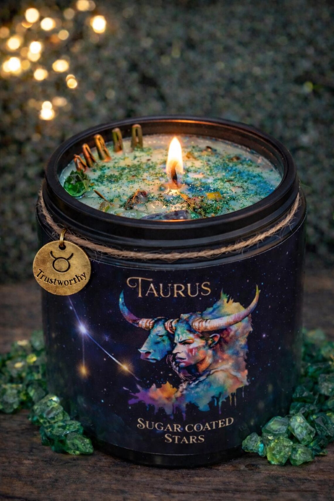 Taurus Zodiac Warrior Woman Candle, Taurus Gift, Sugar Cookie Royale ...