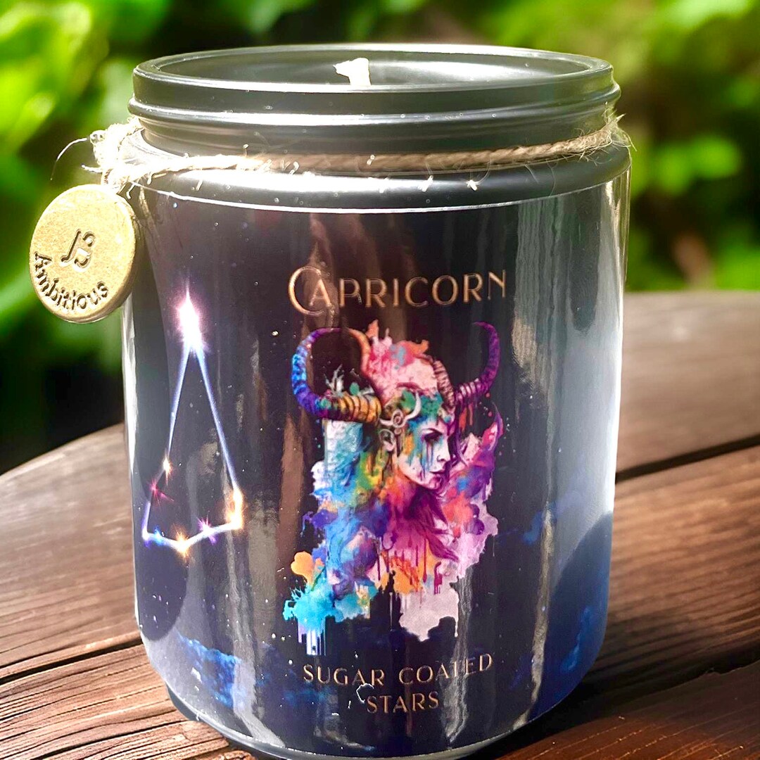 Capricorn Warrior Woman Zodiac Space Galaxy 8 Oz Candle - Etsy