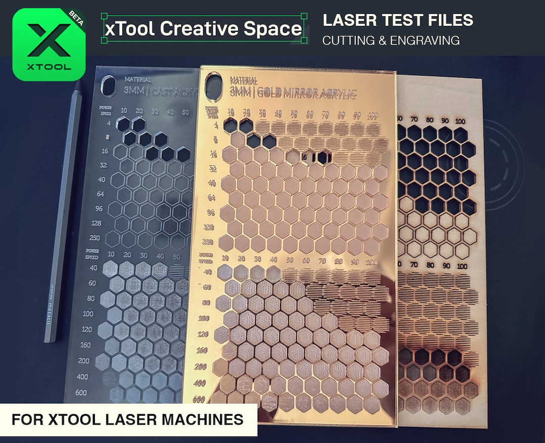 Xtool Creative Space Laser Engrave and Cut Test Grid - Etsy