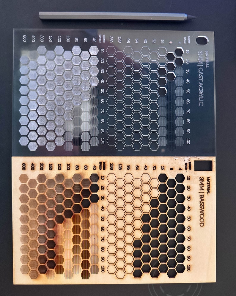 Xtool Creative Space Laser Engrave and Cut Test Grid - Etsy