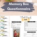 Memory Box Questionnaire L Printable Kids Interview Questions L PDF ...