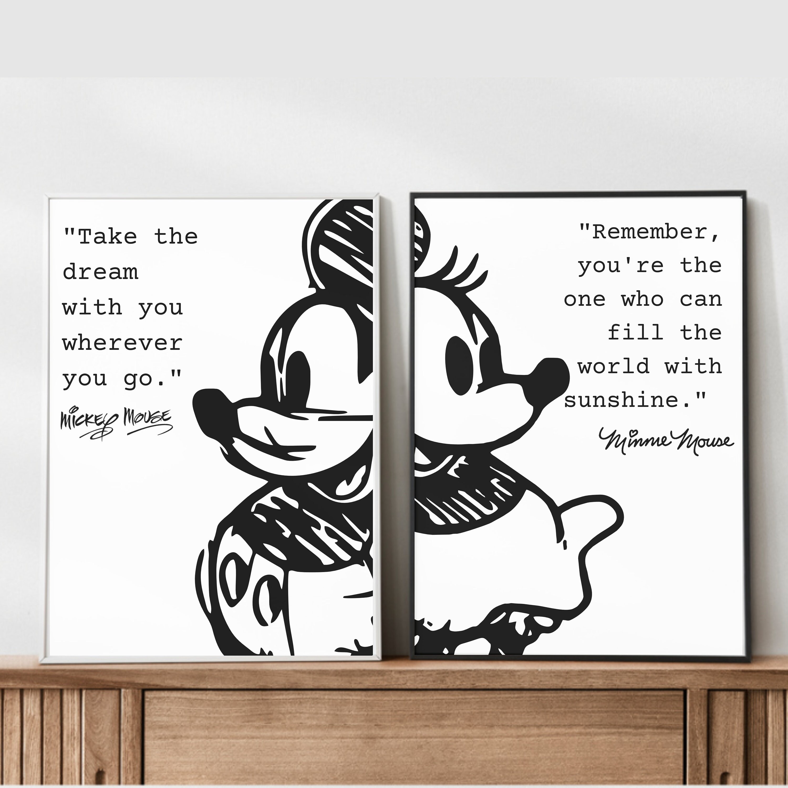 Mickey Mouse Wall Art, Kid's Room, Mickey and Minnie Digital Download ...