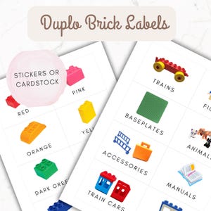 Building Bricks Toy Bin Labels, Montessori, Trofast, Nursery, IKEA ...