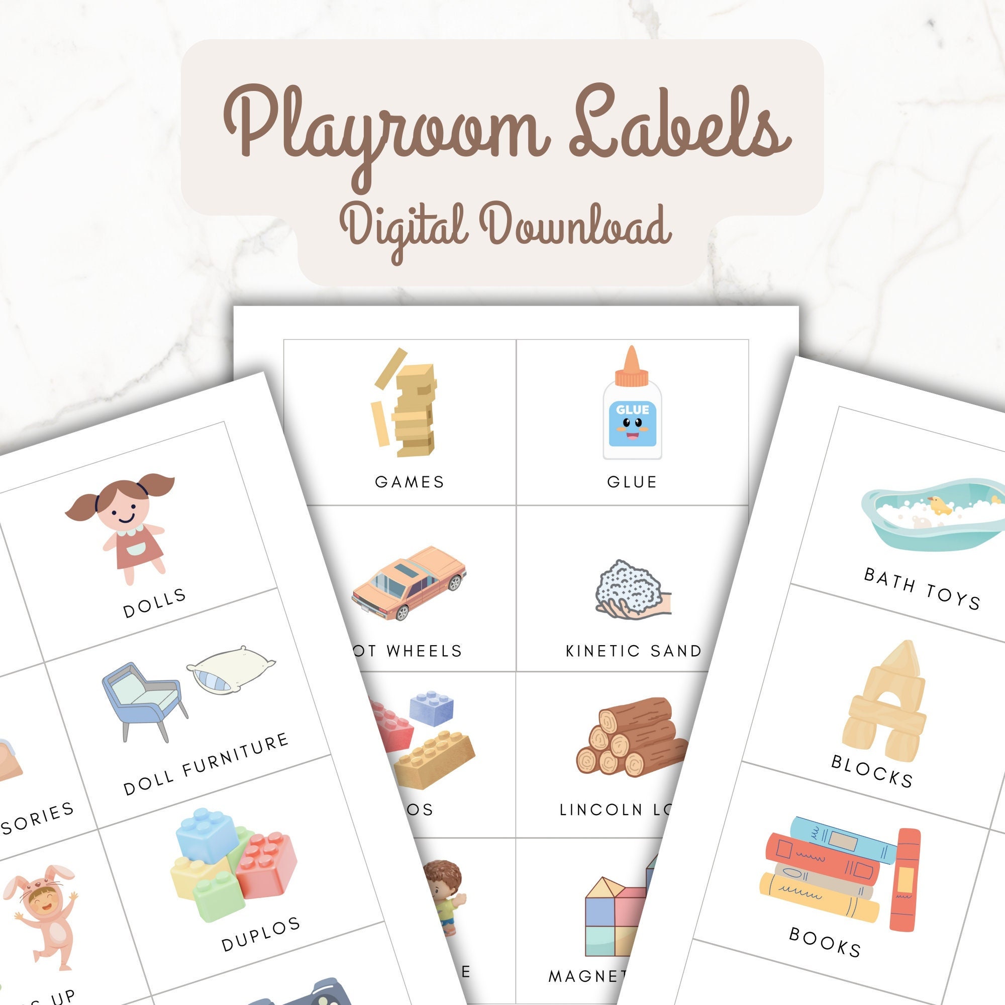 Toy Bin Labels, Playroom Organization, Playroom Labels, Trofast, Cube ...