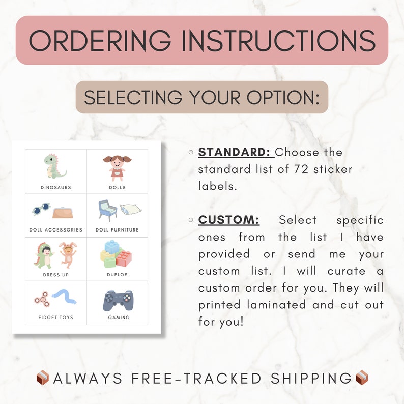 Toy Bin Sticker Labels, Montessori, Waterproof, IKEA Trofast, Kallax ...