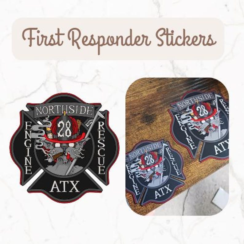 Custom Military/first Responder Logo Unit Stickers, Personalized Vinyl ...