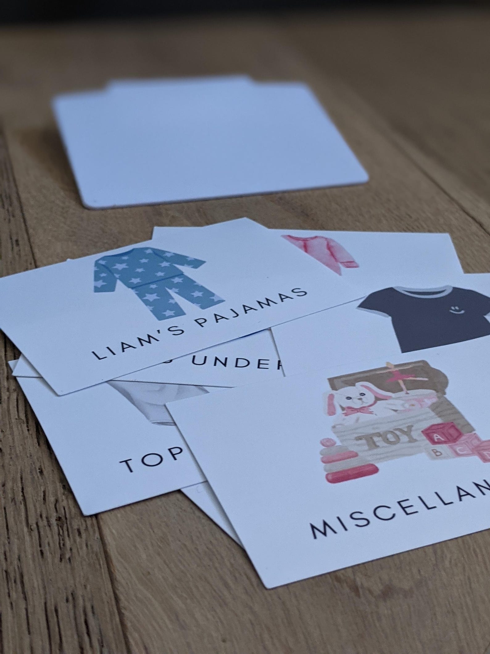 Custom Clothing Drawer Labels: Montessori Kids Organization, Bin Clips ...