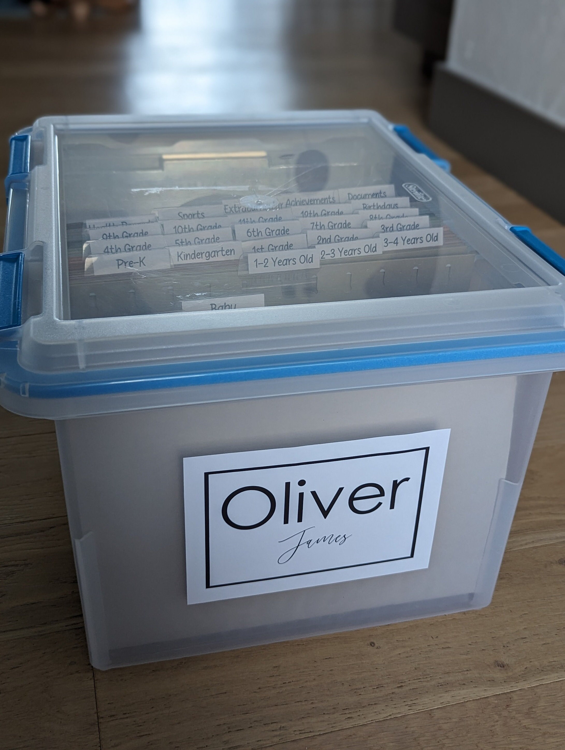 Kids File Folder Box, Memory Tote Box, Kids Tote Complete Box, Baby ...