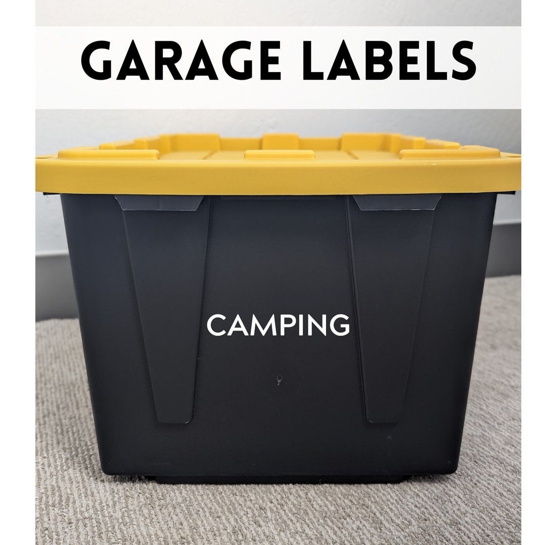 Garage Storage Labels, Waterproof, Custom Labels, Basement Storage ...
