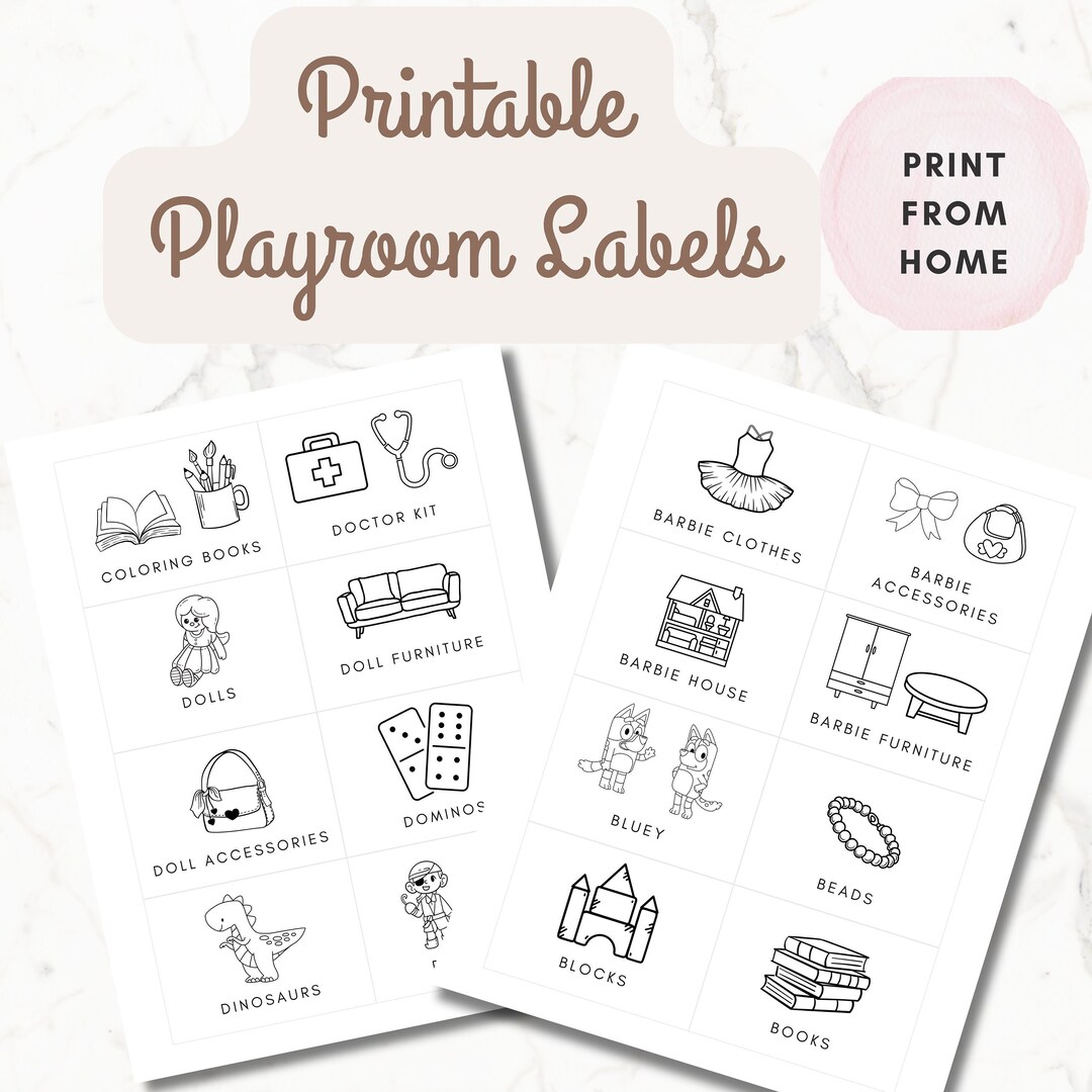 Toy Bin Labels, Playroom Organization, Playroom Labels, Trofast, Cube ...