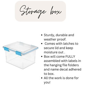 Kids File Folder Box, Memory Tote Box, Kids Tote Complete Box, Baby ...