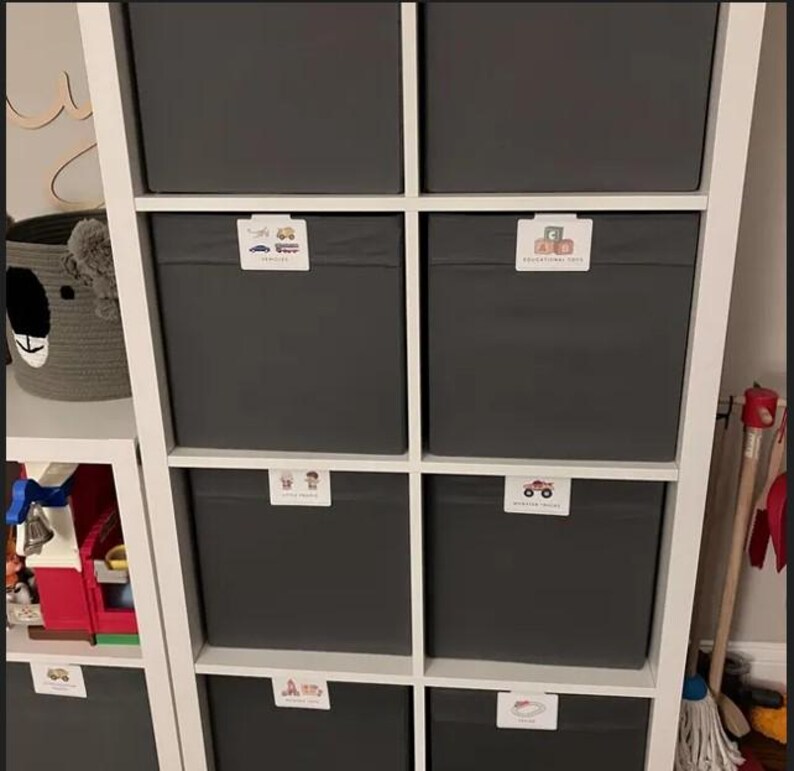 Toy Bin Sticker Labels, Waterproof Label, IKEA Trofast, Cube Storage ...