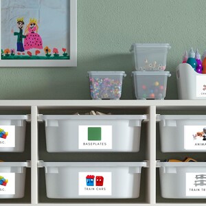 Building Bricks Toy Bin Labels, Montessori, Trofast, Nursery, IKEA ...