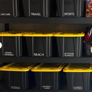 Garage Storage Labels, Waterproof, Custom Labels, Basement Storage ...