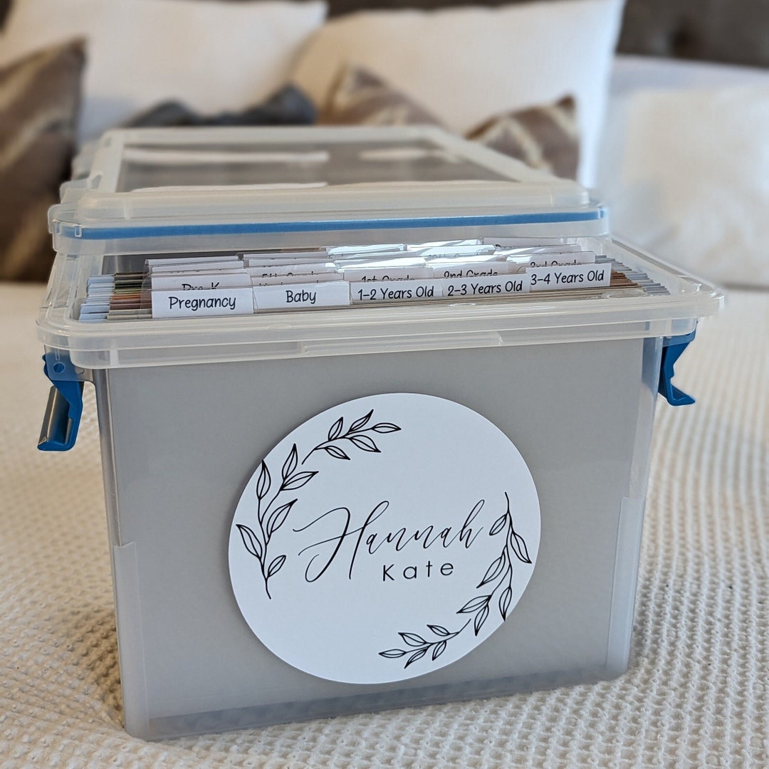 Keepsake Box, Kid Milestone Tote Kit, Memory Box Kit, Organization ...