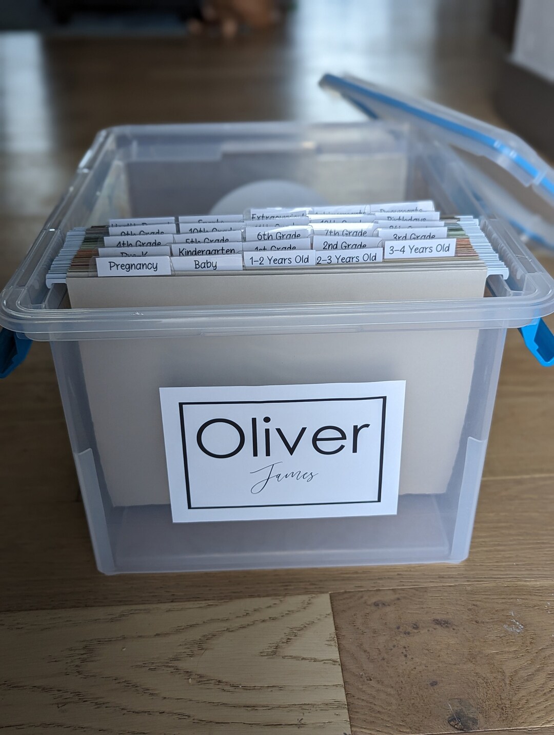 Kids File Folder Box, Memory Tote Box, Kids Tote Complete Box, Baby ...