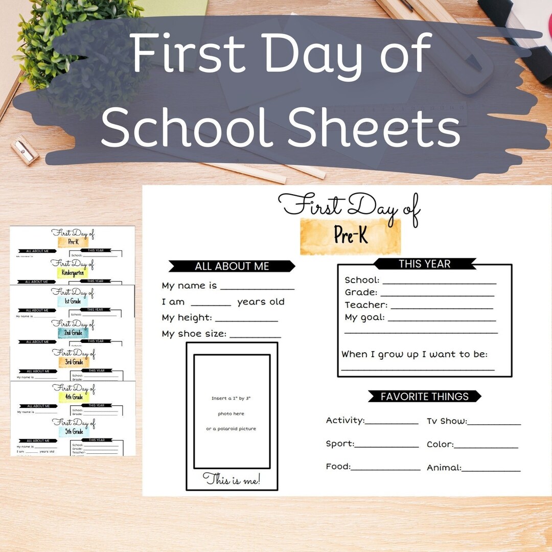 First Day of School Page, Back to School Interview, First Day of School ...