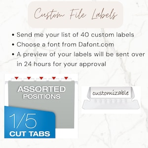 Home Organization Labels, Precut Home Filing System LABELS, Home Office ...
