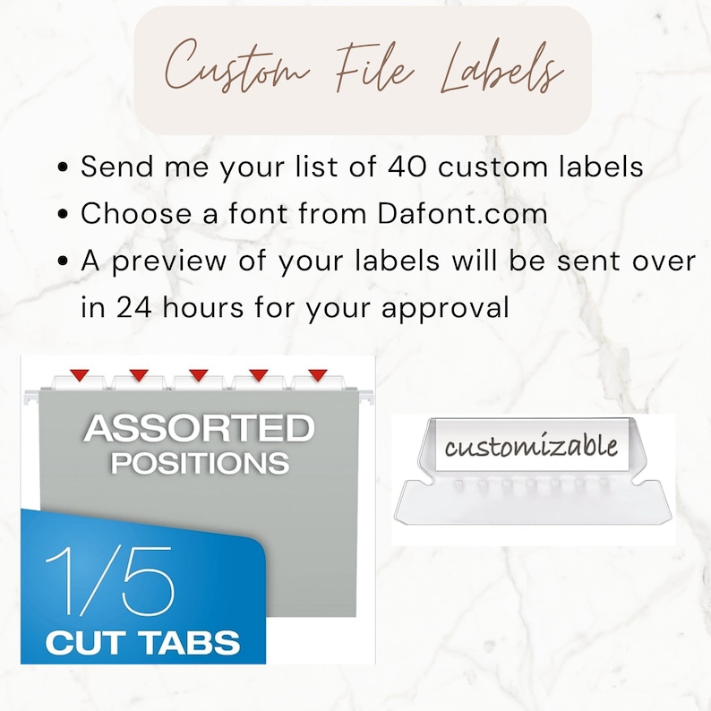 Home Organization Labels, Precut Home Filing System LABELS, Home Office ...