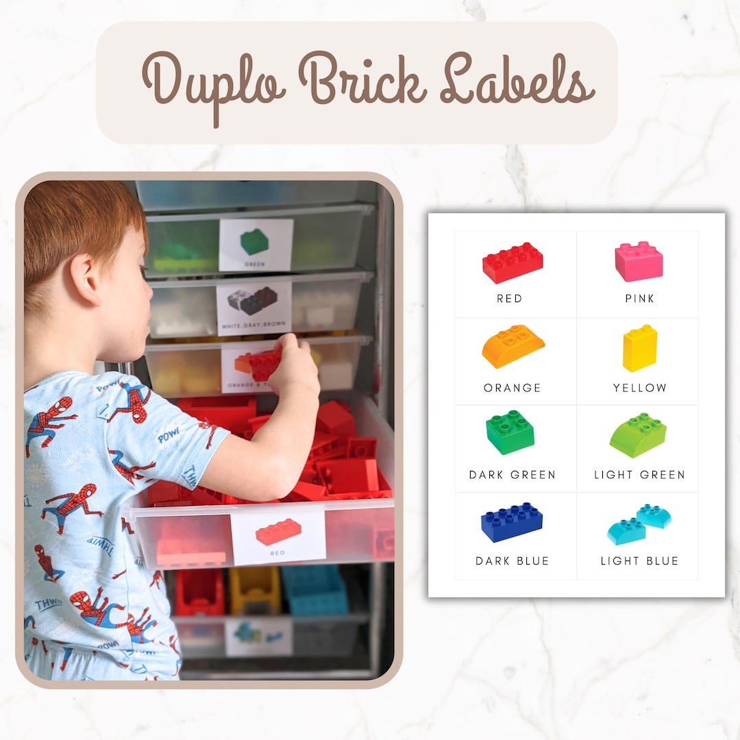 Building Bricks Toy Bin Labels, Montessori, Trofast, Nursery, IKEA ...