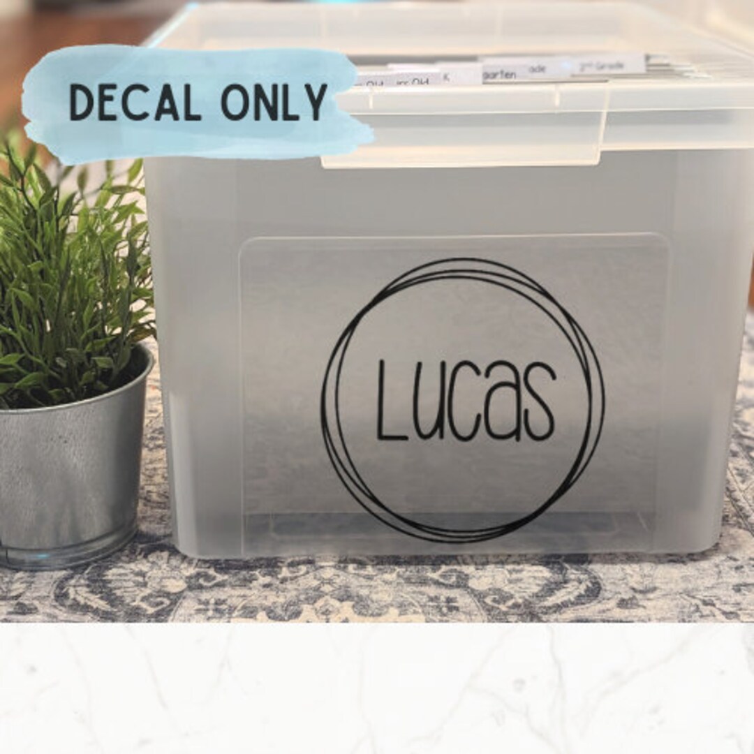 Name Decal for Milestone Tote Box Diy Name Decal Vinyl Name - Etsy
