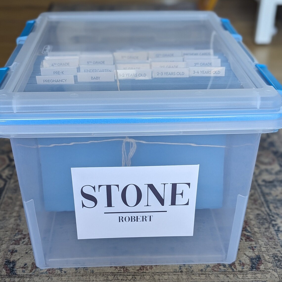 Name Decal for Milestone Tote Box, Name Decal Sticker, Memory Box ...