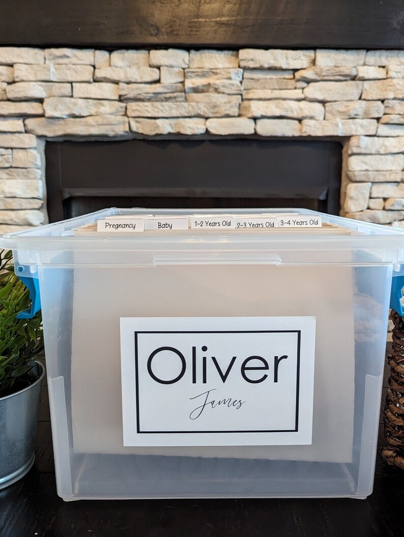 Kids File Folder Box, Memory Tote Box, Kids Tote Complete Box, Baby ...