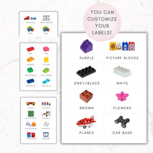 Building Bricks Toy Bin Labels, Montessori, Trofast, Nursery, IKEA ...