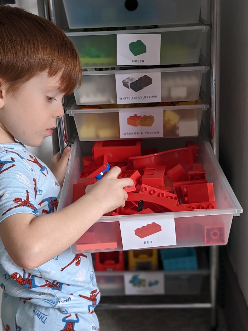 Building Bricks Toy Bin Labels, Montessori, Digital File, Trofast ...