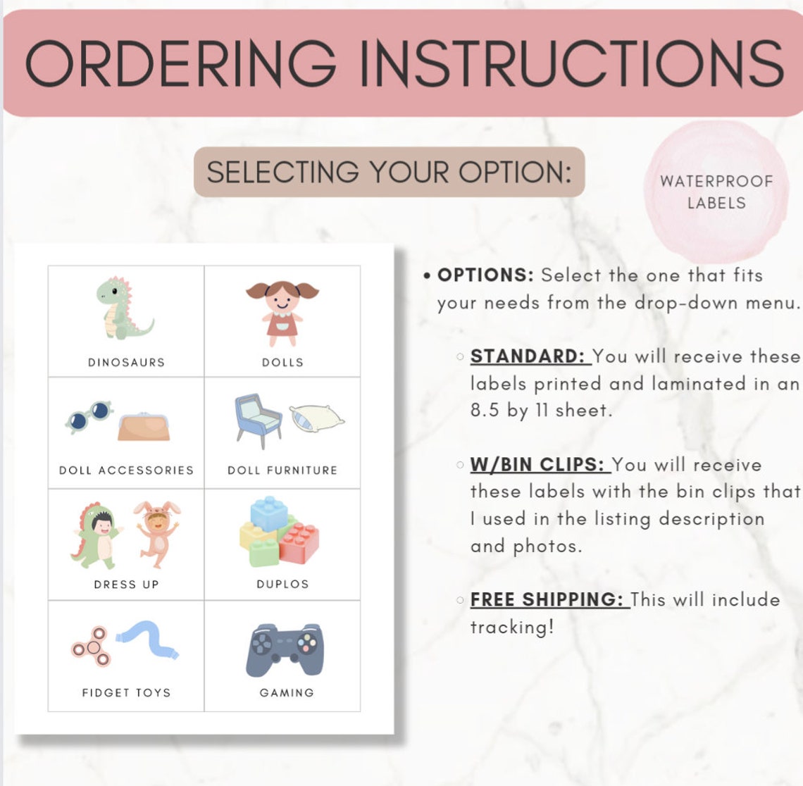 Toy Bin Labels, Playroom, Waterproof, Trofast, Cube Storage, Bin Clip ...