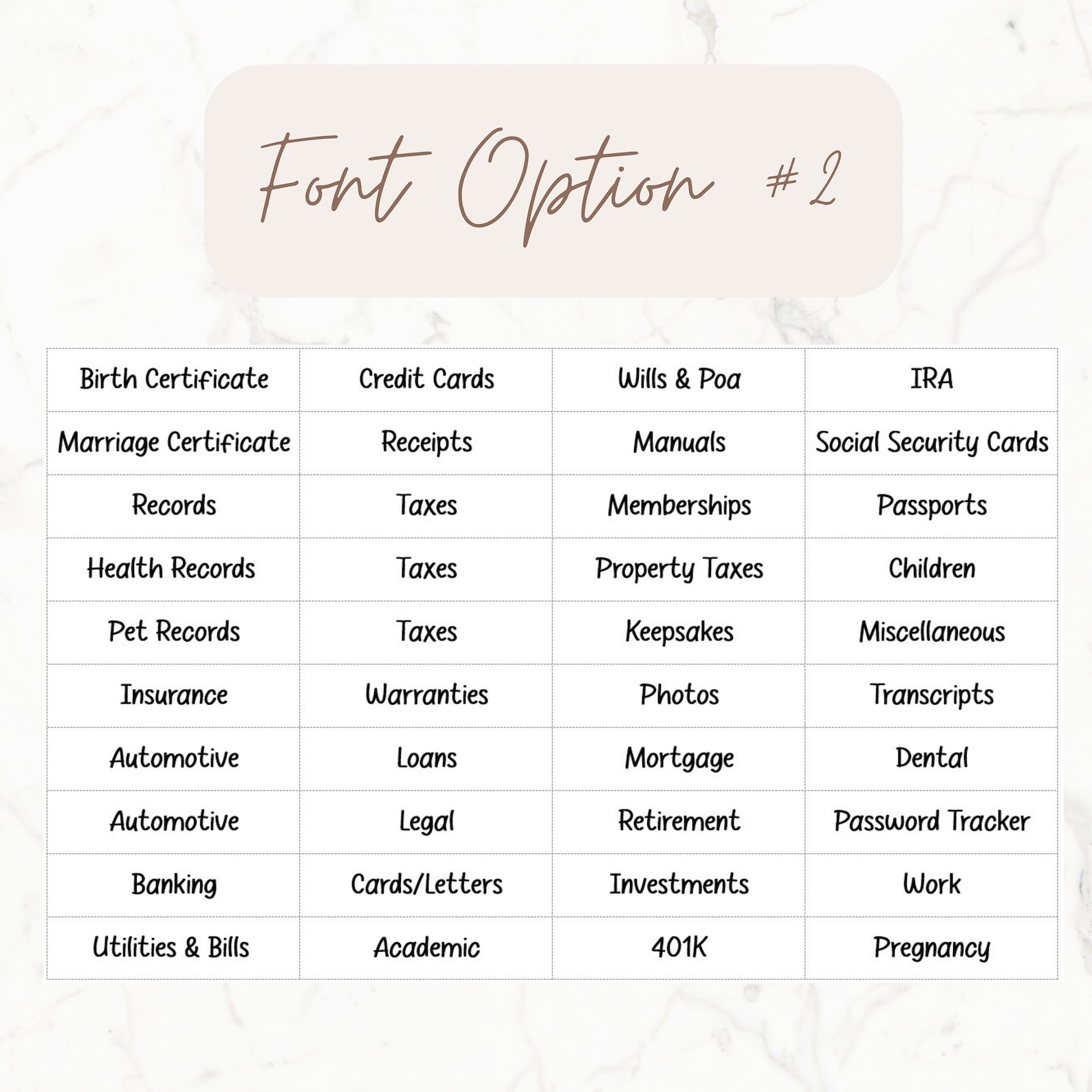 Home Organization Labels, Precut Home Filing System LABELS, Home Office ...