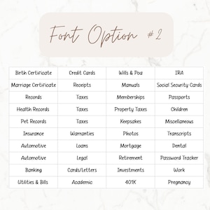 Home Organization Labels, Precut Home Filing System LABELS, Home Office ...