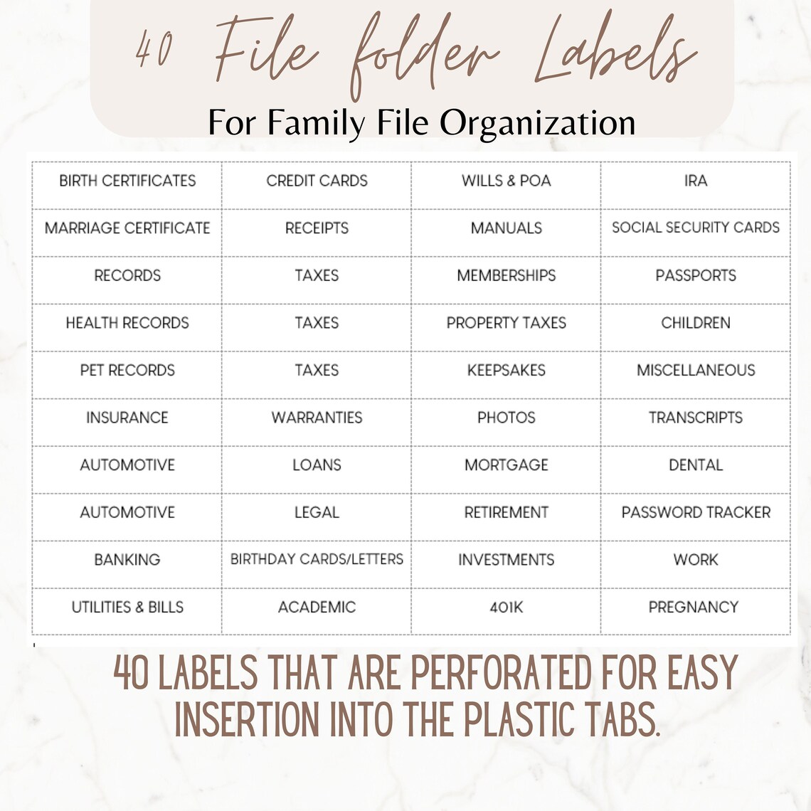 Home Filing System, Home Files, Home Office Organization, File Storage ...