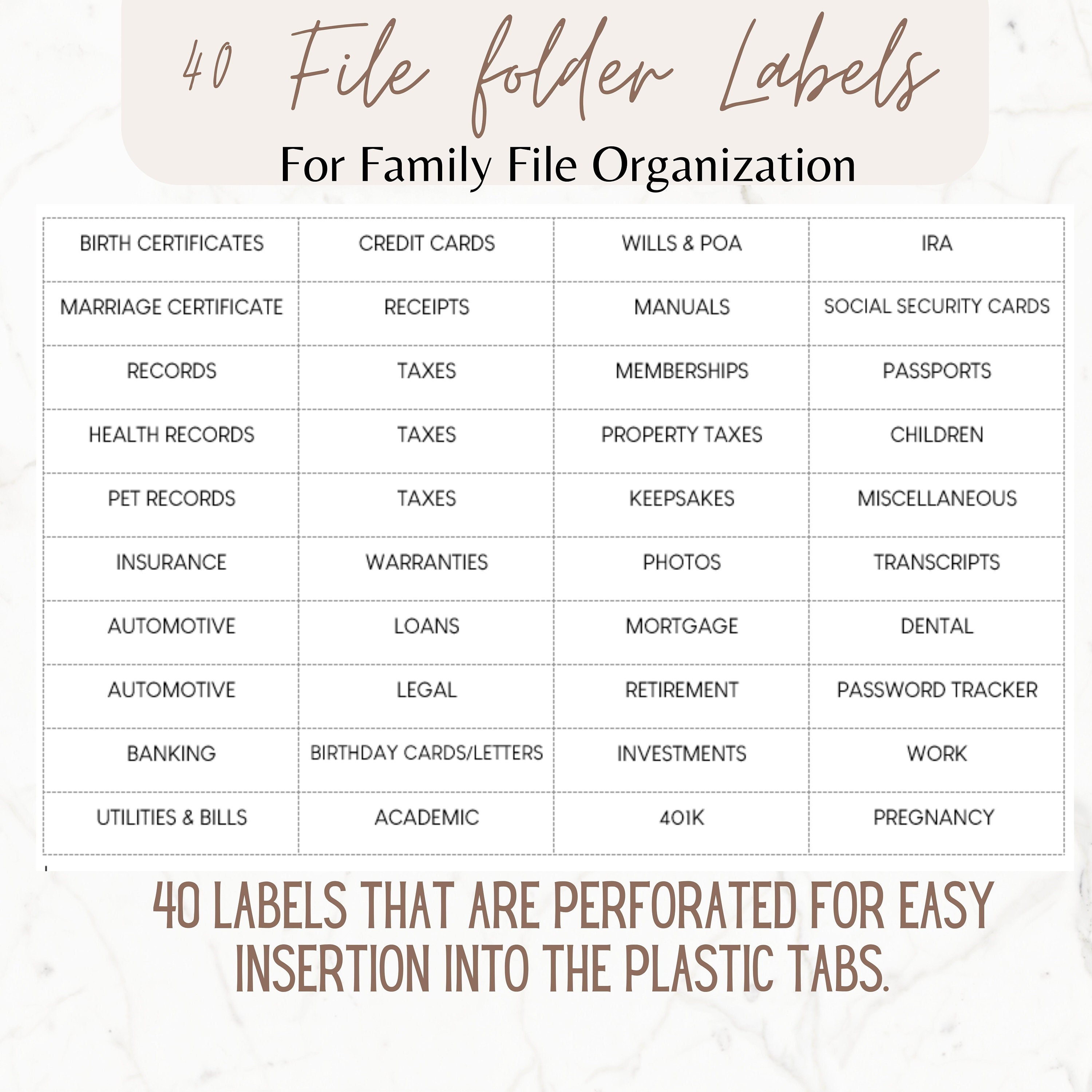 Home Filing System, Home Files, Home Office Organization, File Storage ...