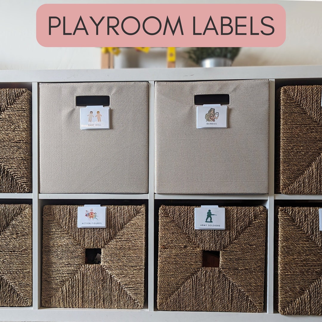 Toy Bin Labels, Waterproof, Cube Storage, Bin Clip, Basket, Home ...